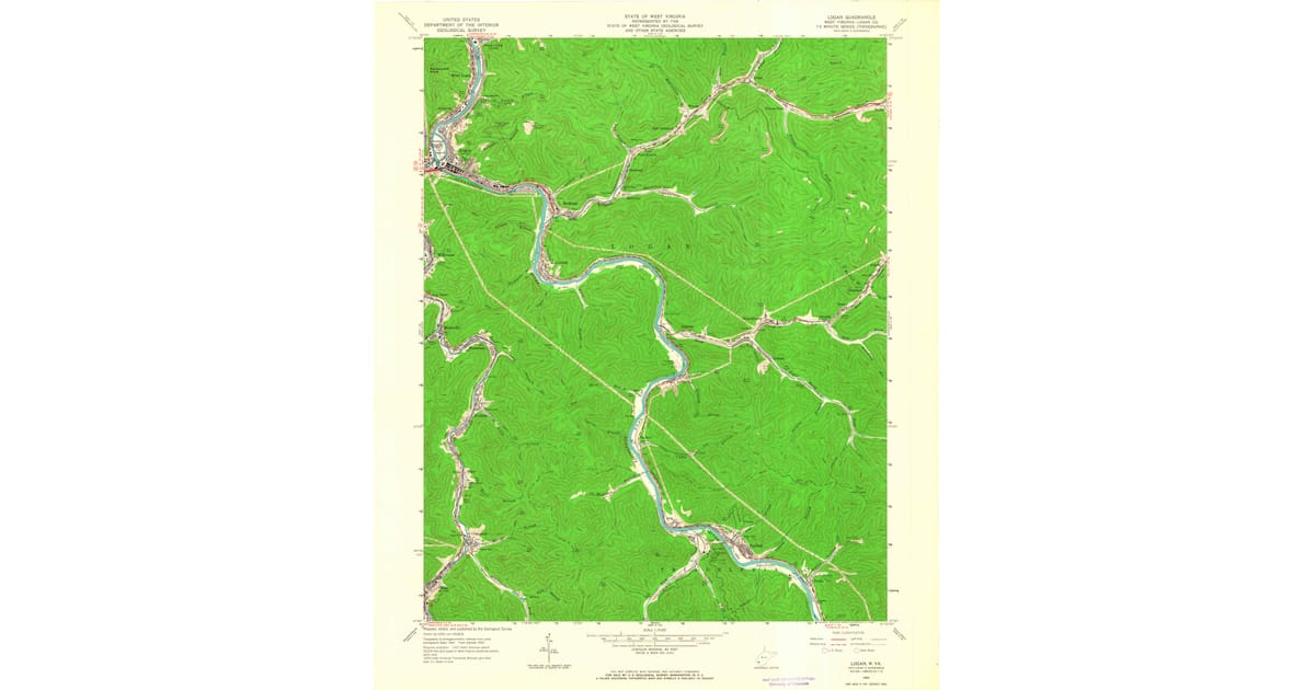 1963 Map of Logan, WV — High-Res | Pastmaps