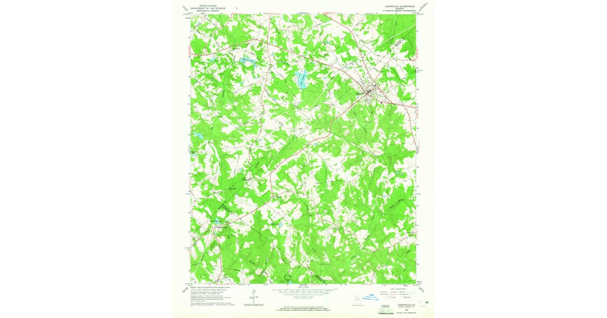 1964 Map of Loganville, GA — High-Res | Pastmaps