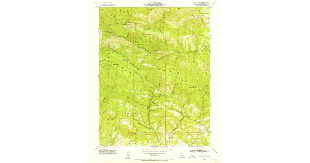 1950s Maps of Buzzard Lagoon, CA | Pastmaps