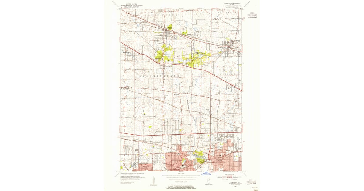 1953 Map of Lombard, IL — High-Res | Pastmaps