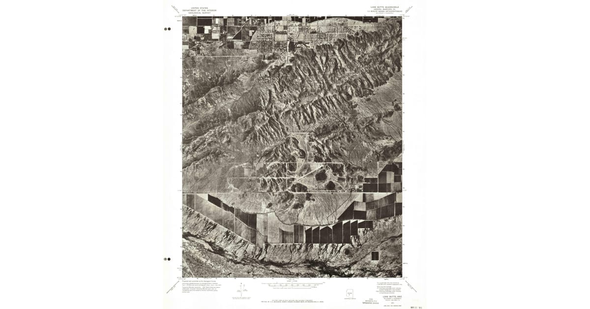 1971 Map of Lone Butte, Maricopa County, AZ — High-Res | Pastmaps