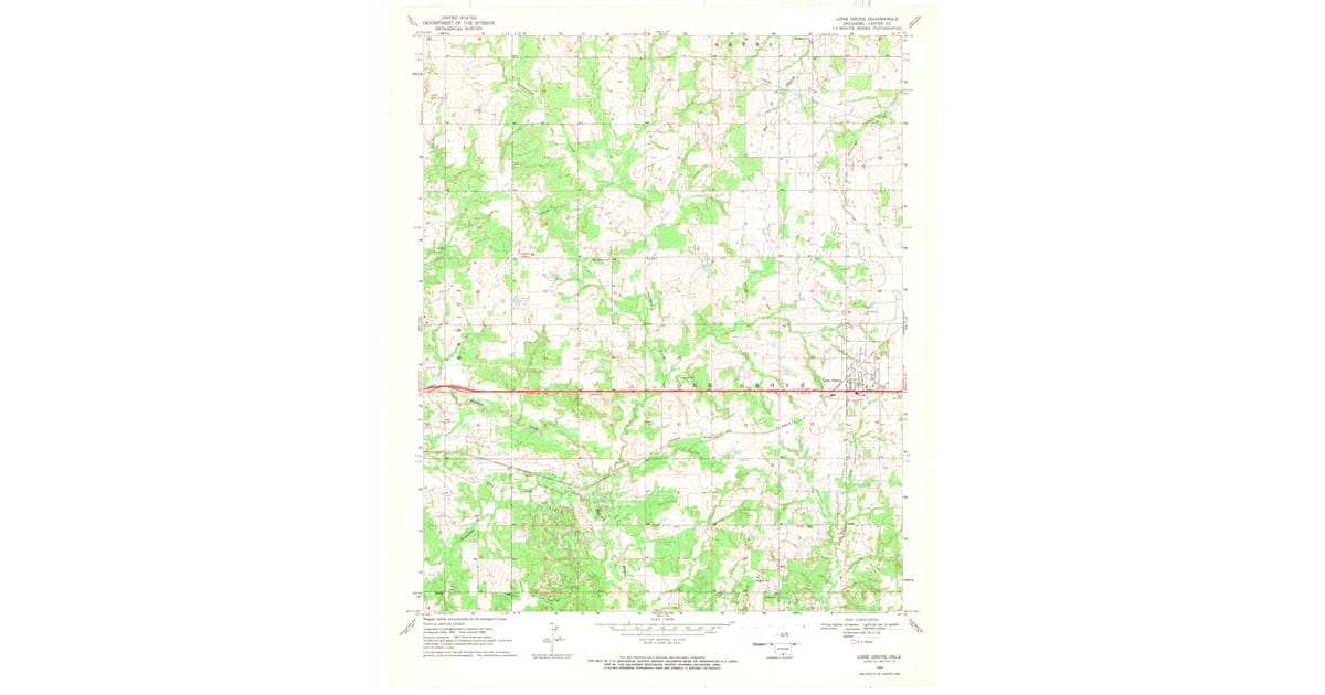 1969 Map of Lone Grove, OK — High-Res | Pastmaps
