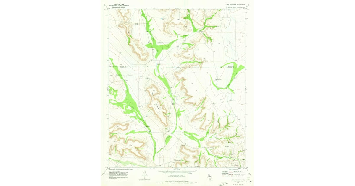 1970 Map of Lone Mountain, Crockett County, TX — High-Res | Pastmaps