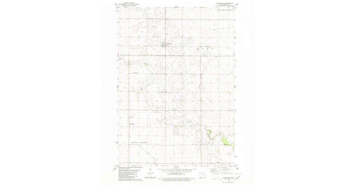 1980 Map of Lone Rock, IA — High-Res | Pastmaps