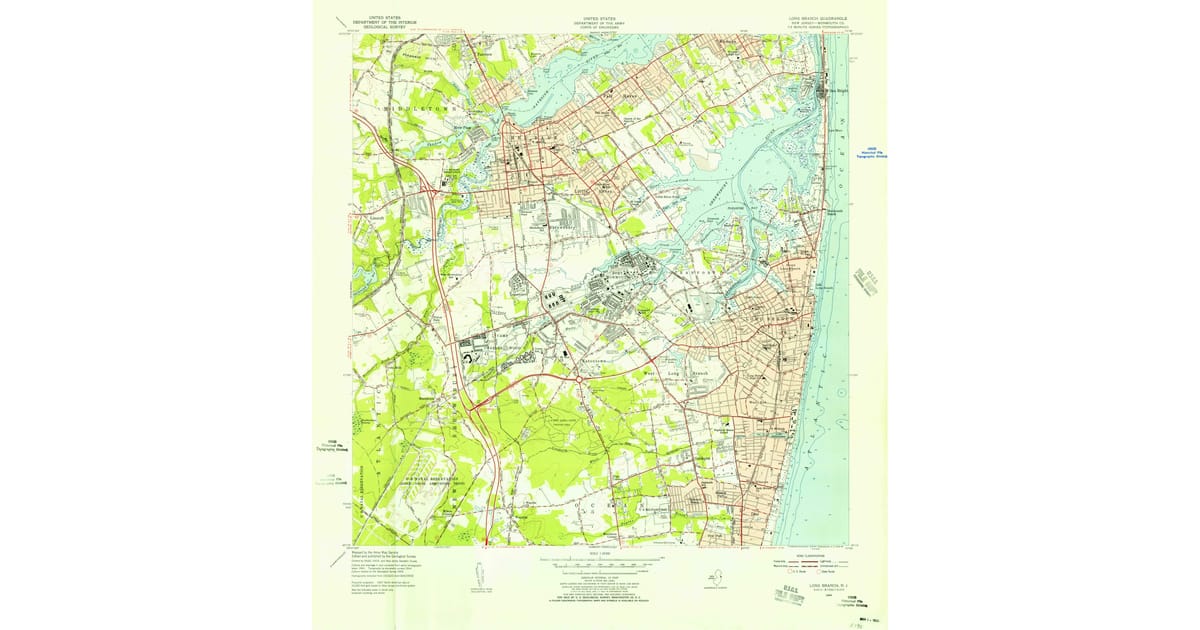 1950s Maps of Red Bank, NJ | Pastmaps