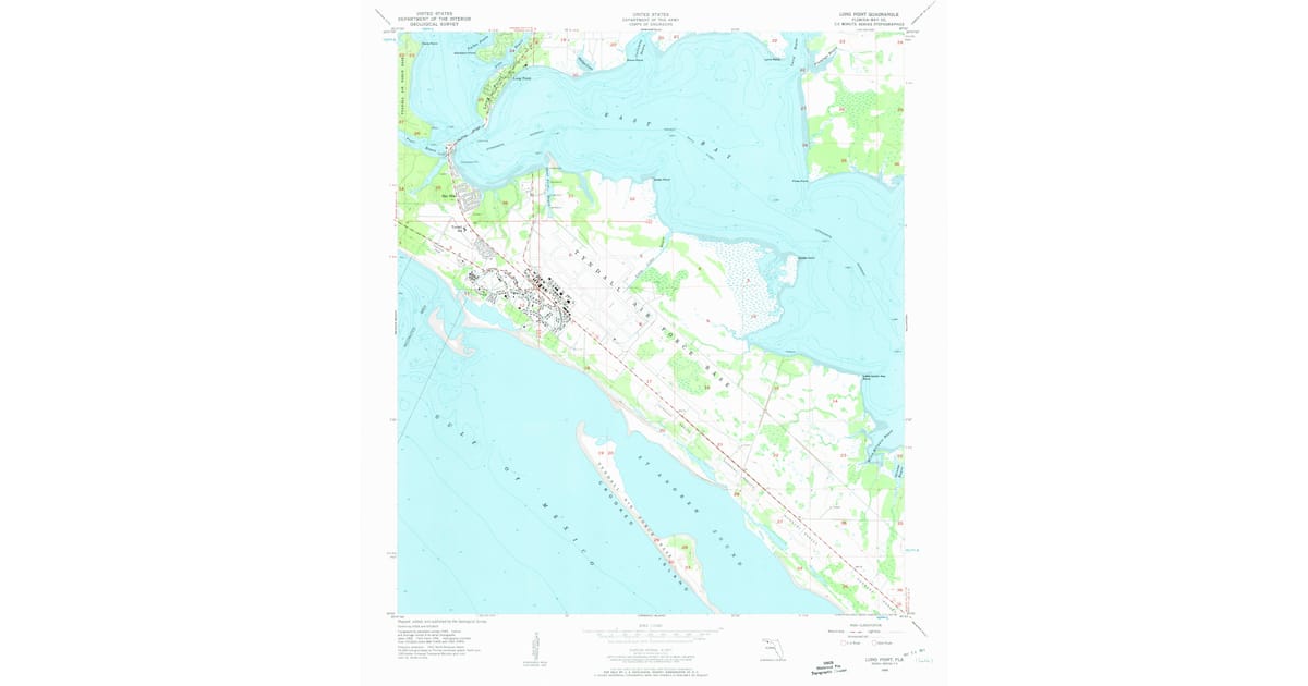 1956 Map of Long Point, Bay County, FL — High-Res | Pastmaps