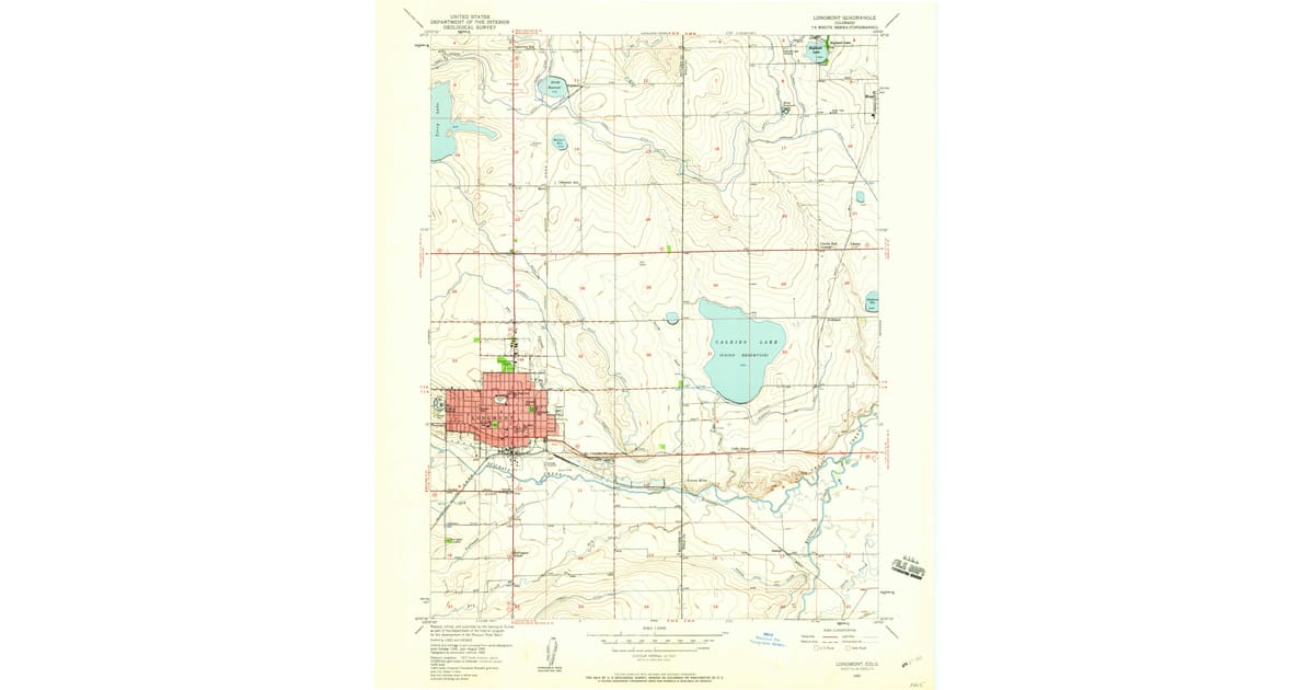 1950 Map of Longmont, CO — High-Res | Pastmaps