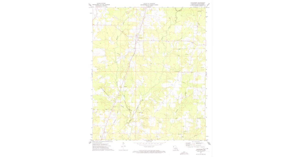 1972 Map of Longstreet, LA — High-Res | Pastmaps
