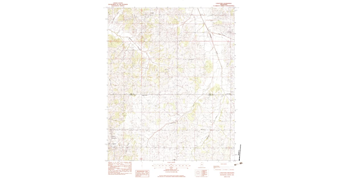 1983 Map of Longtown, Panola County, MS — High-Res | Pastmaps