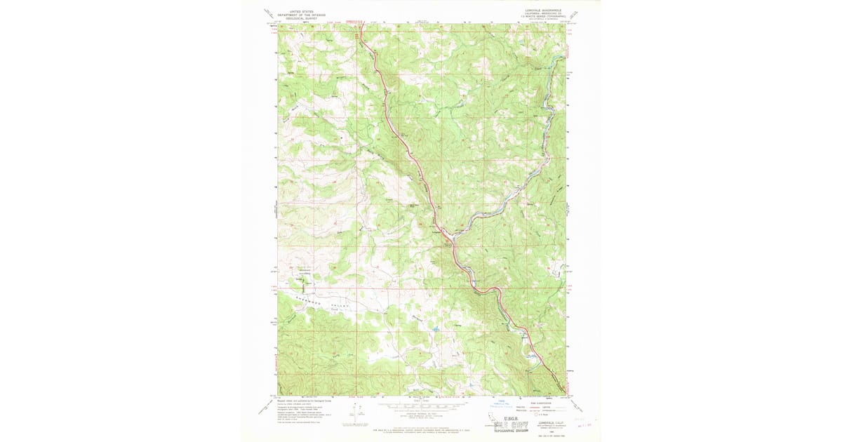 1966 Map of Longvale, Mendocino County, CA — High-Res | Pastmaps