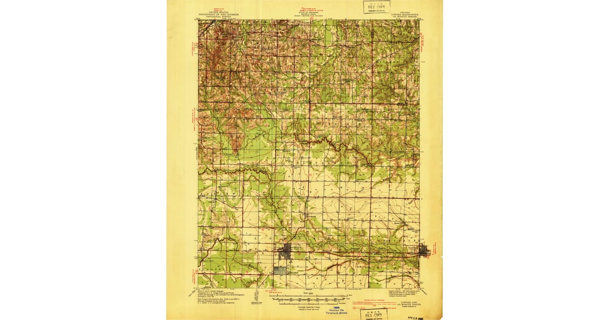Old Maps of Furlow, AR for Metal Detecting | Pastmaps