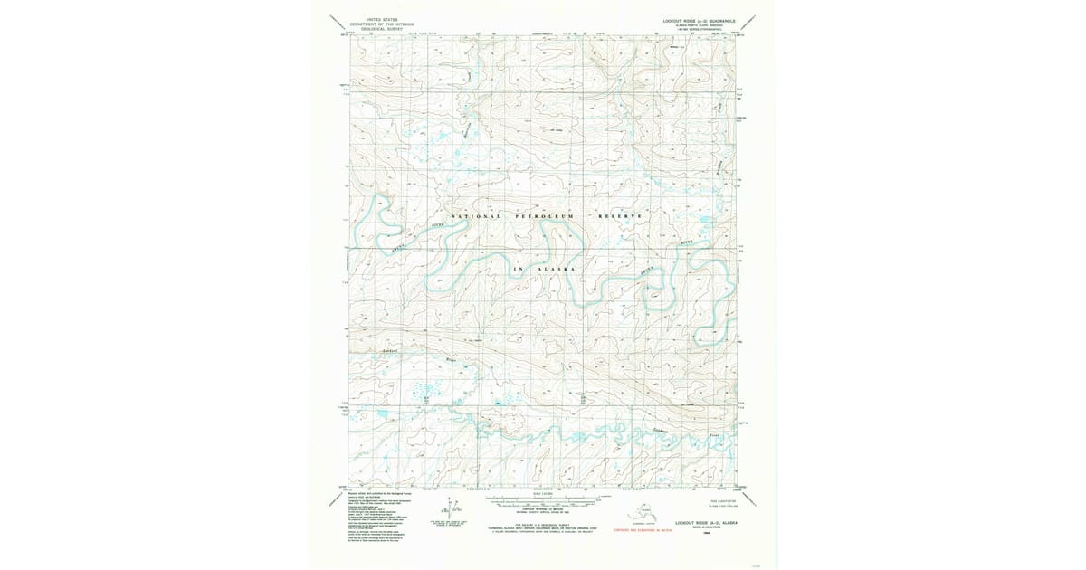 1984 Map of Lookout Ridge A-2, North Slope Borough, AK — High-Res ...