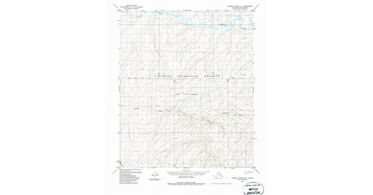 1985 Map of Lookout Ridge B-1, North Slope Borough, AK — High-Res ...