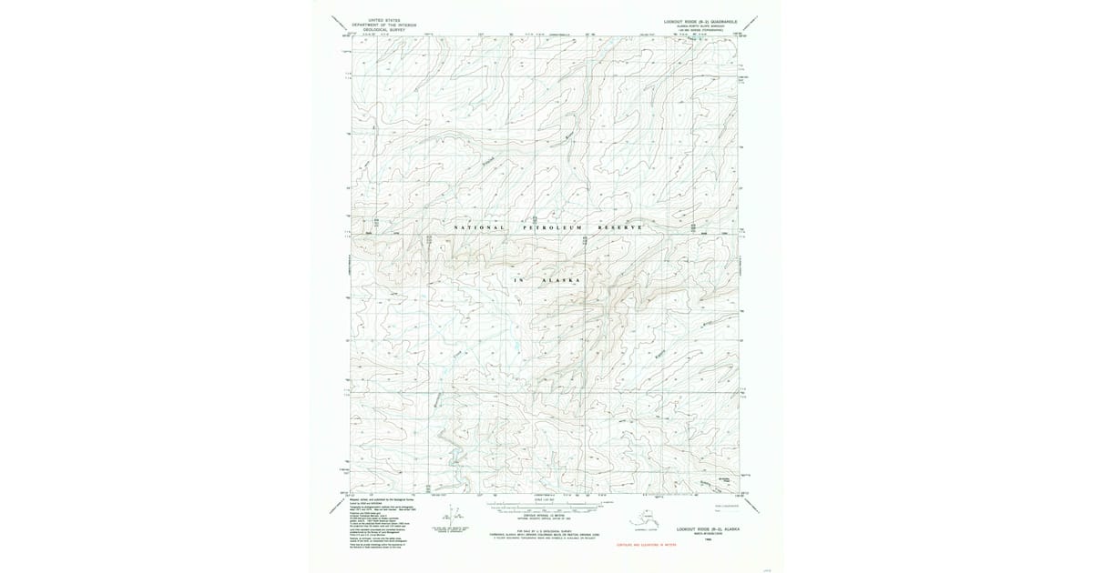 1985 Map of Lookout Ridge B-2, North Slope Borough, AK — High-Res ...