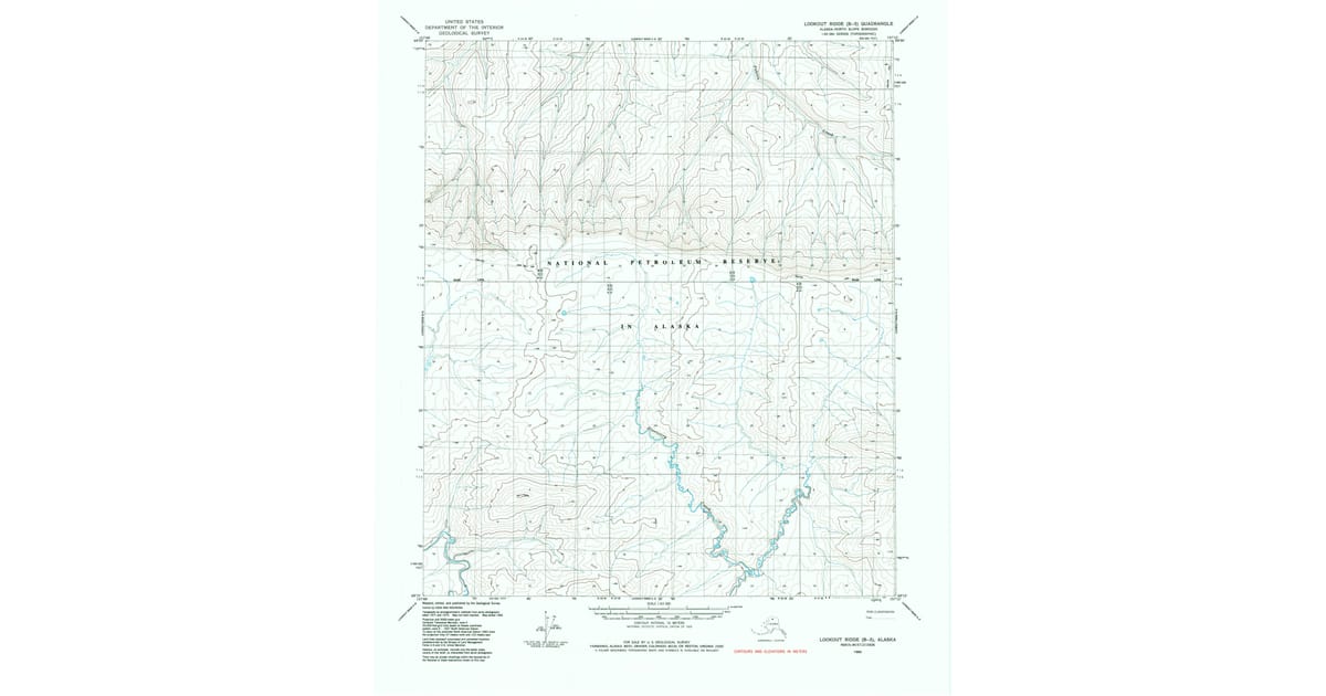 1985 Map of Lookout Ridge B-3, North Slope Borough, AK — High-Res ...