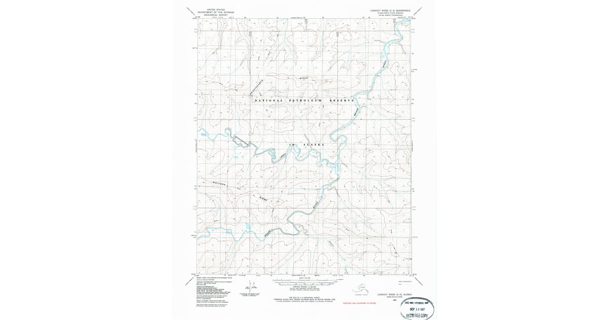 1985 Map of Lookout Ridge C-3, North Slope Borough, AK — High-Res ...