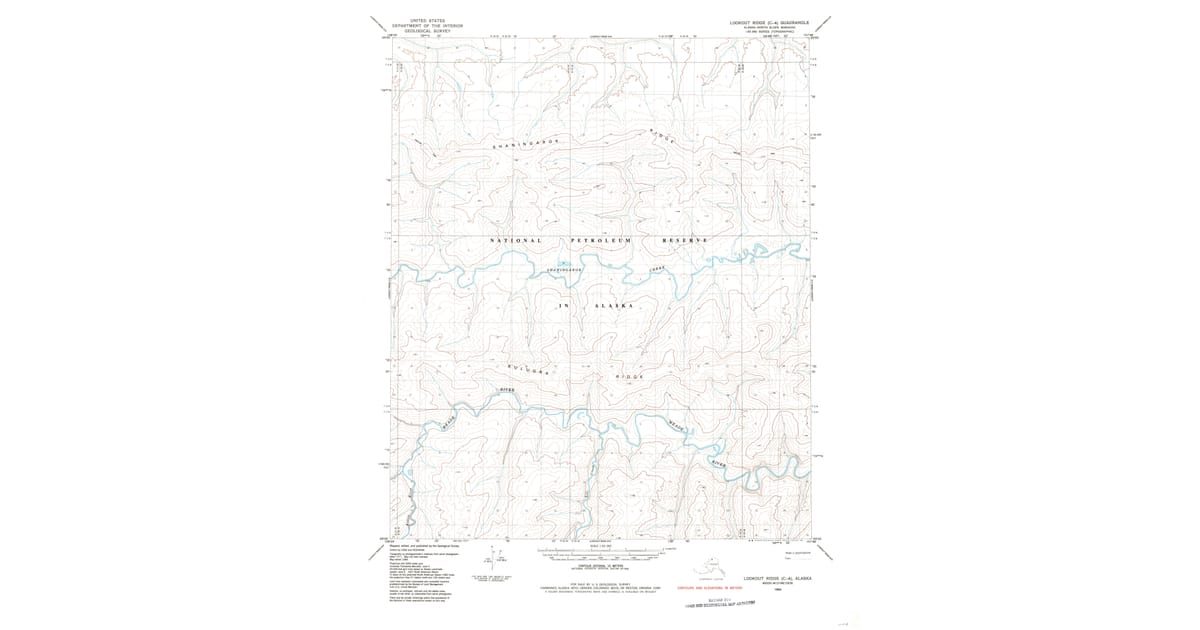 1984 Map of Lookout Ridge C-4, North Slope Borough, AK — High-Res ...