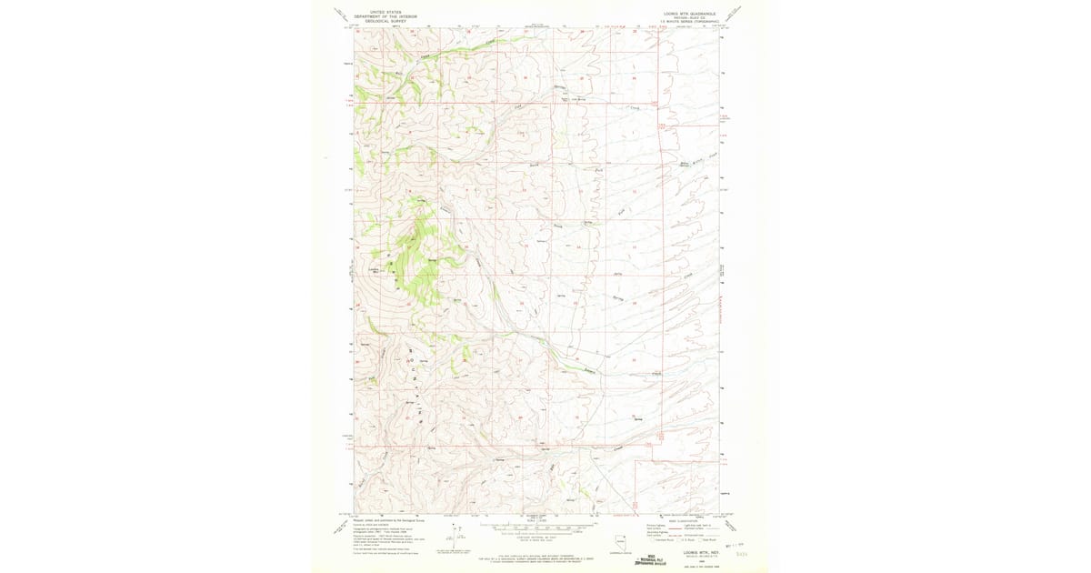 1968 Map of Loomis Mtn, Elko County, NV — High-Res | Pastmaps