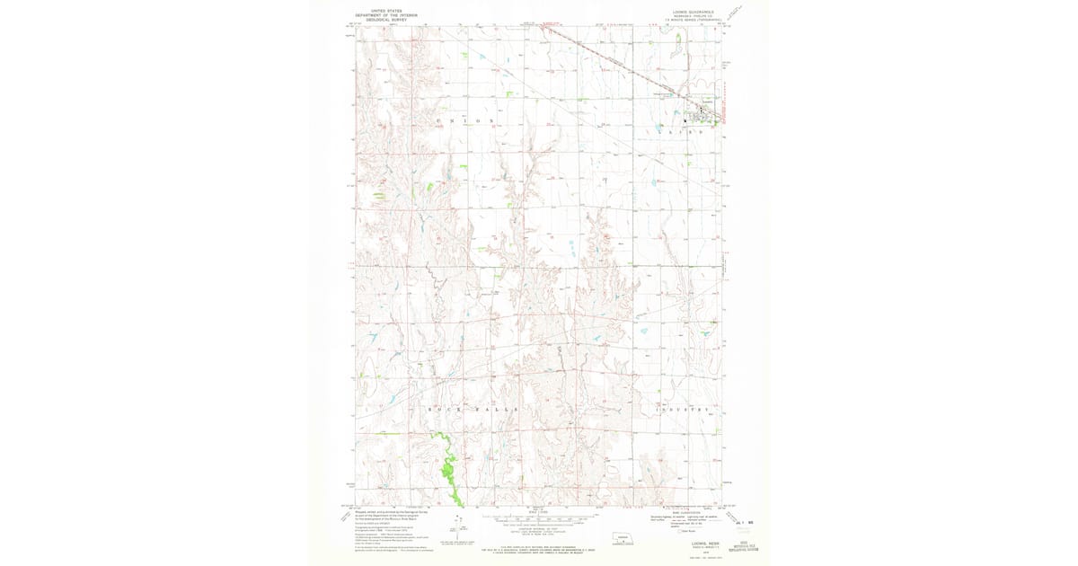 1970 Map of Loomis, NE — High-Res | Pastmaps