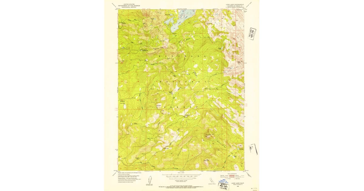 1952 Map of Loon Lake, El Dorado County, CA — High-Res | Pastmaps