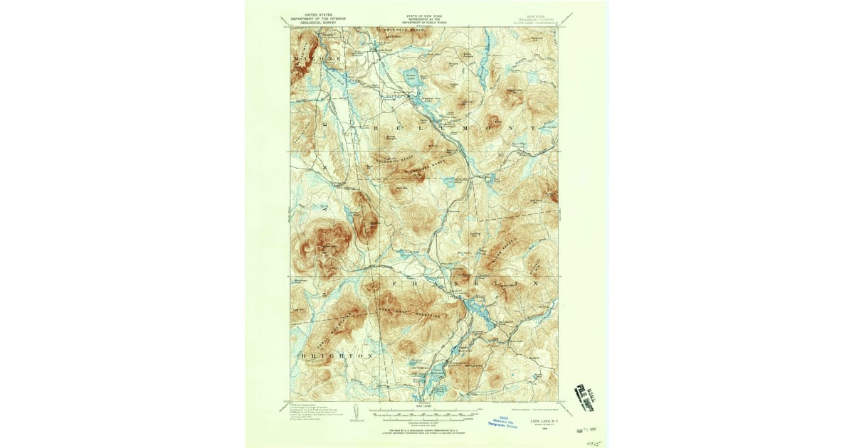 1906 Map of Loon Lake, Franklin County, NY — High-Res | Pastmaps