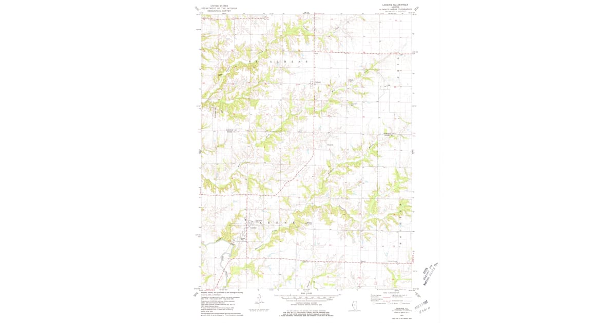 1981 Map of Loraine, IL — High-Res | Pastmaps