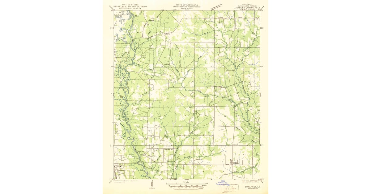 Old Maps of Loranger, LA for Hiking & Exploration | Pastmaps