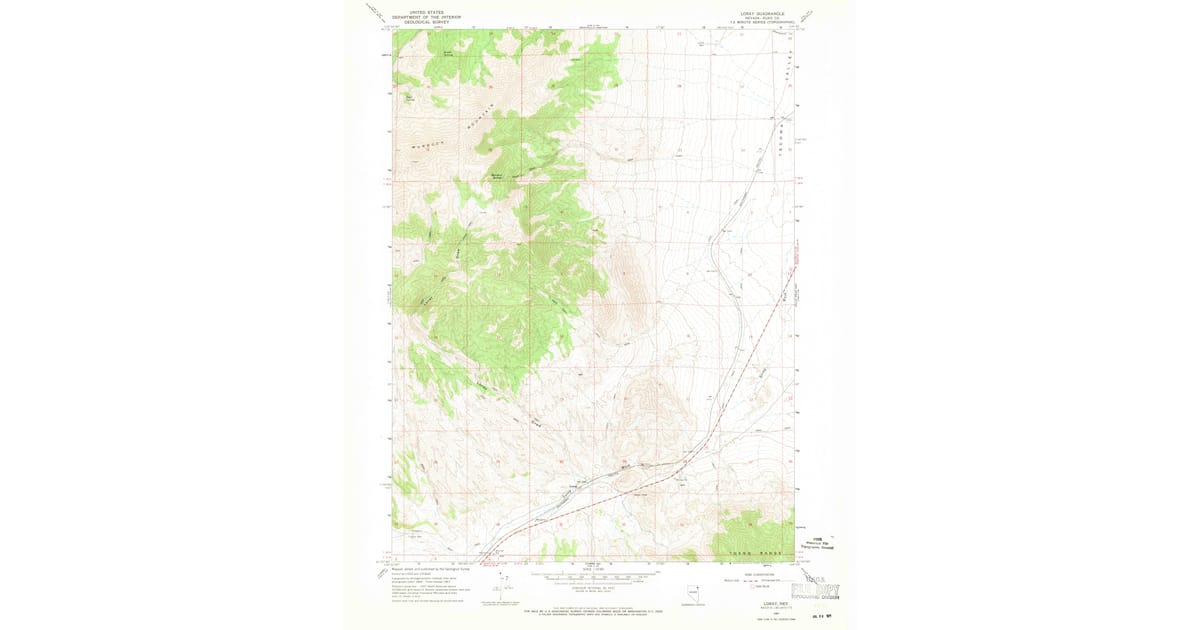 1967 Map of Loray, Elko County, NV — High-Res | Pastmaps