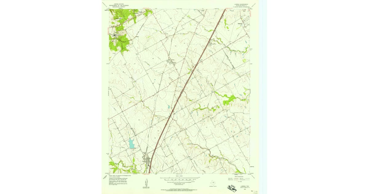 1957 Map of Lorena, TX — High-Res | Pastmaps