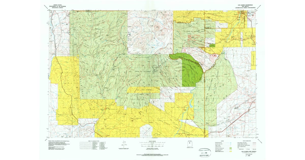 1978 Map of Los Alamos, NM — High-Res | Pastmaps