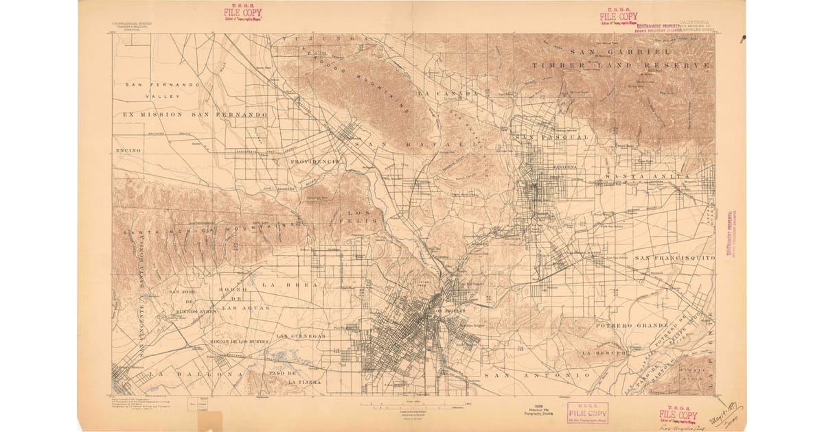 1890s Maps of Oxford Square, Los Angeles | Pastmaps