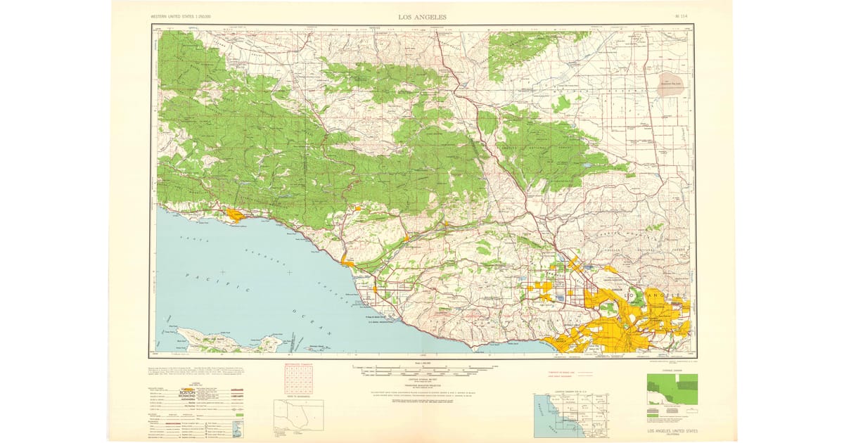 1959 Map of Los Angeles, CA — High-Res | Pastmaps