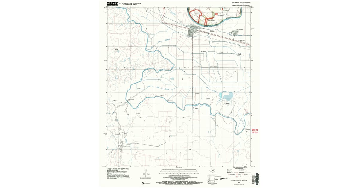2002 Map of Los Ebanos NW, Starr County, TX — High-Res | Pastmaps
