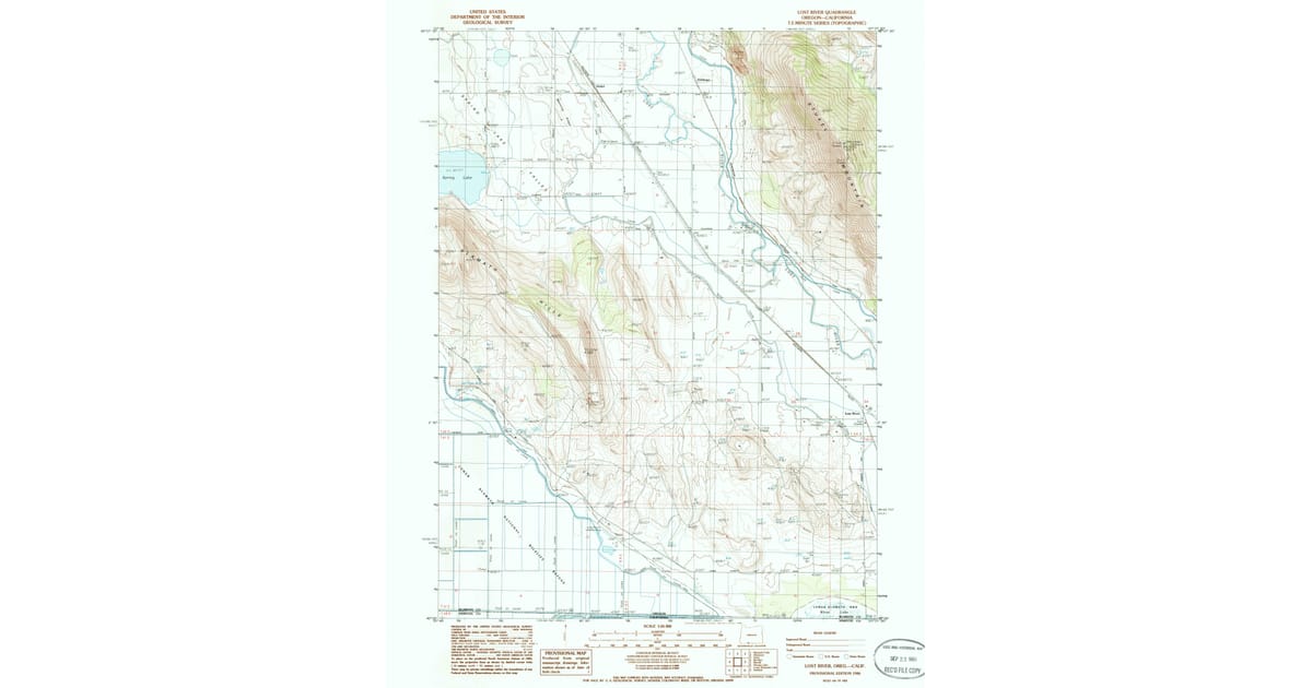 1986 Map of Lost River, Klamath County, OR — High-Res | Pastmaps