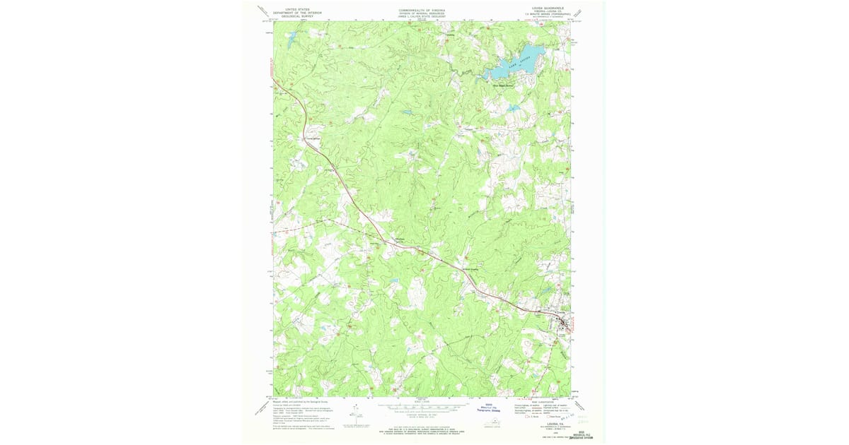 1970 Map of Louisa, VA — High-Res | Pastmaps