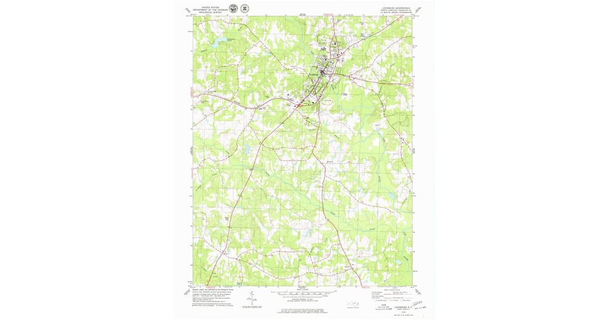 1978 Map of Louisburg, NC — High-Res | Pastmaps