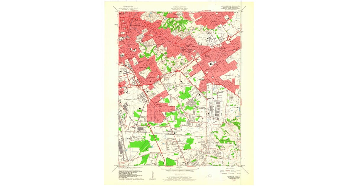 1960s Maps of Buechel, Louisville | Pastmaps