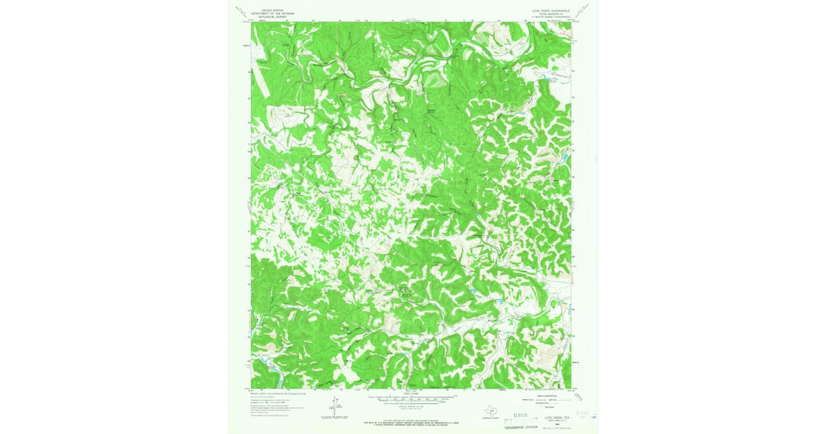 1964 Map of Love Creek, Bandera County, TX — High-Res | Pastmaps