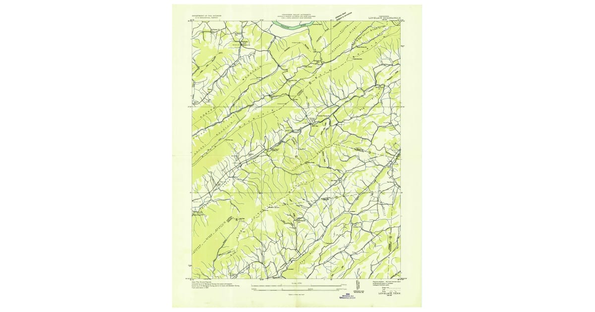 1930s Maps of Fall Branch, TN | Pastmaps