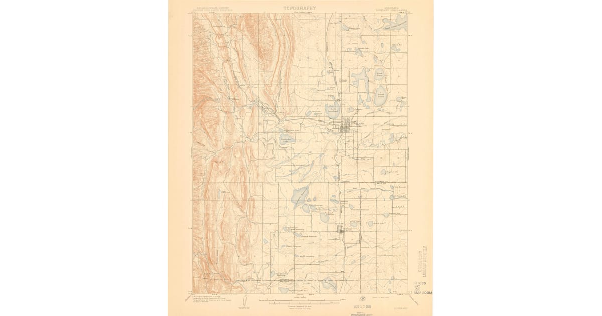 1908 Map of Loveland, CO — High-Res | Pastmaps
