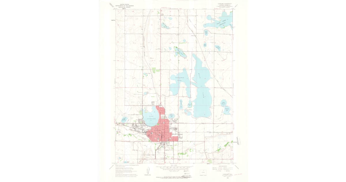 1962 Map of Loveland, CO — High-Res | Pastmaps