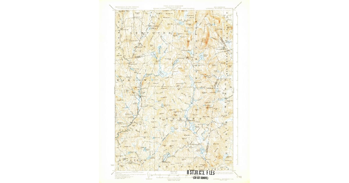 1930 Map of Lovewell Mountain, Cheshire County, NH — High-Res | Pastmaps