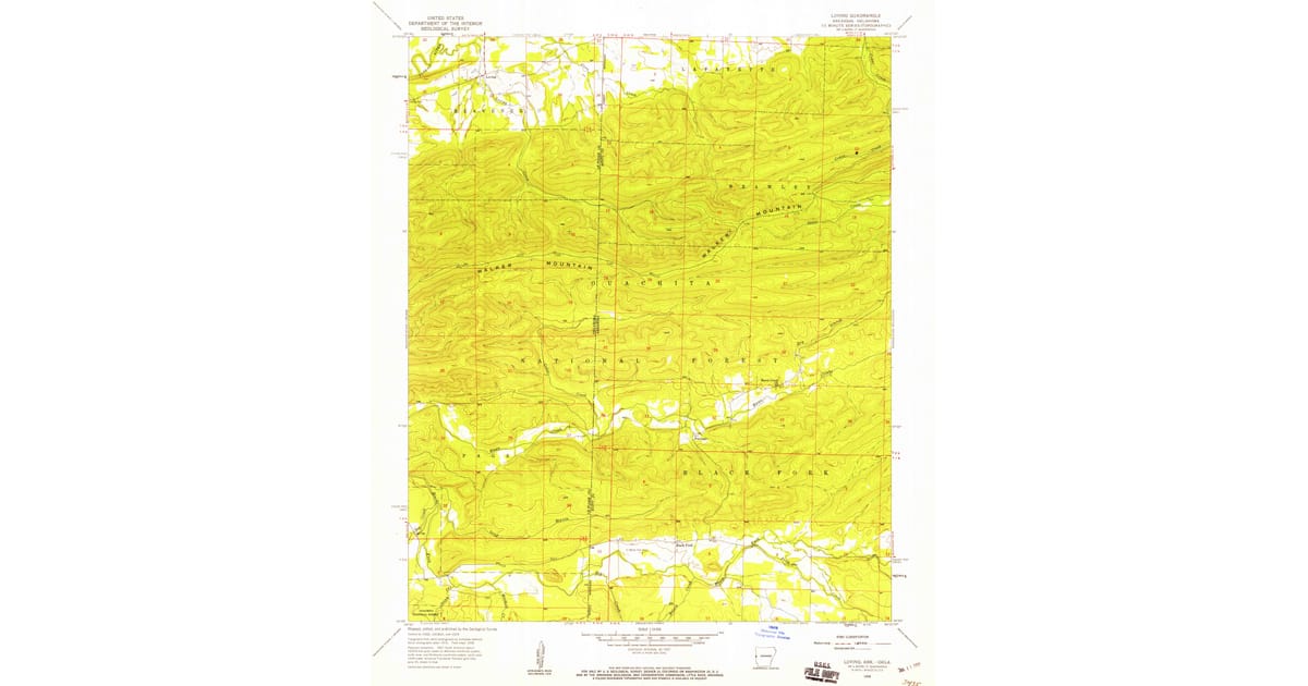 1958 Map of Loving, Scott County, AR — High-Res | Pastmaps