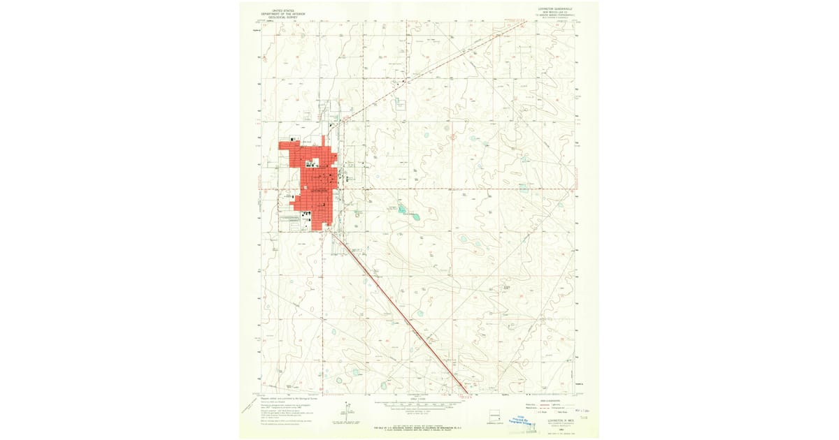 1962 Map of Lovington, NM — High-Res | Pastmaps