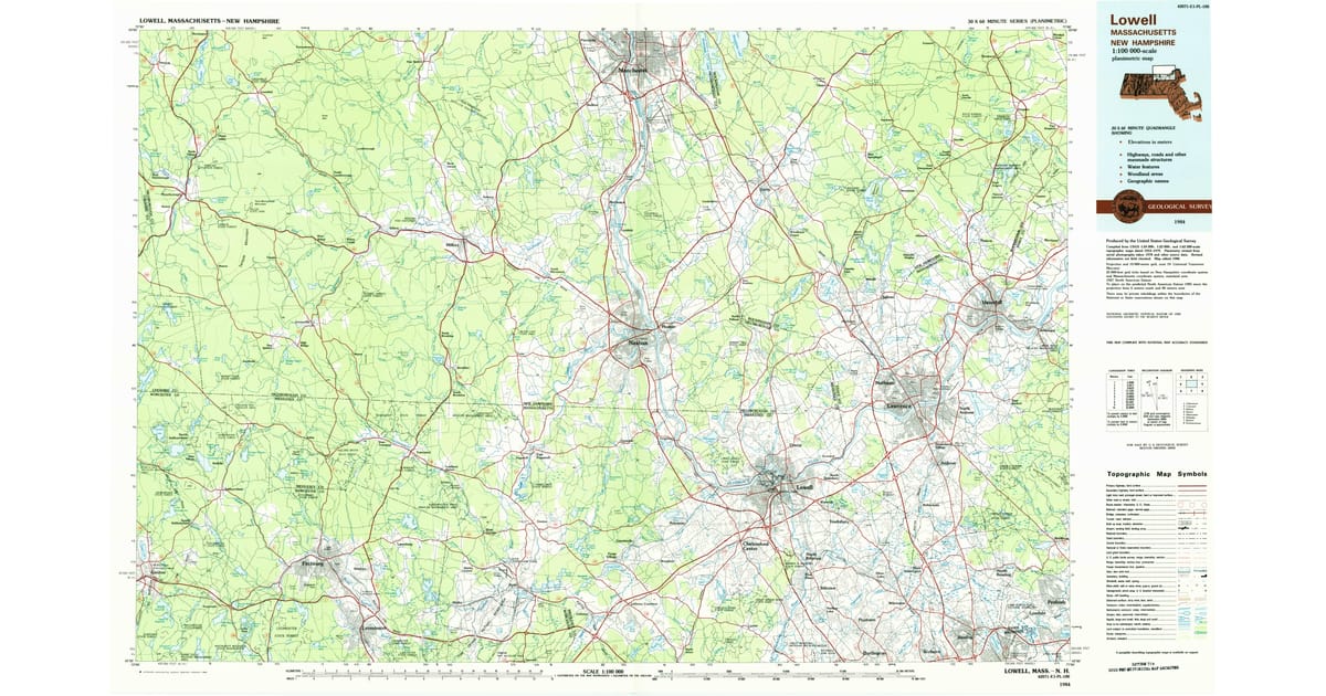 1980s Maps of North Andover, MA | Pastmaps