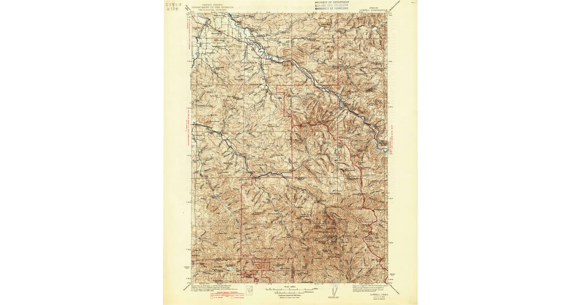 1942 Map of Lowell, OR — High-Res | Pastmaps