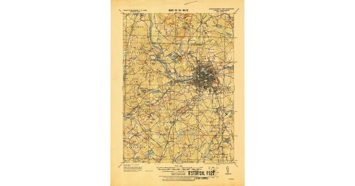 1921 Map of Lowell, MA — High-Res | Pastmaps