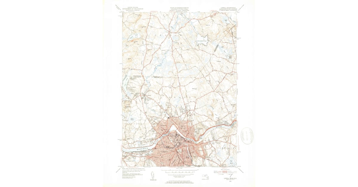 1950 Map of Lowell, MA — High-Res | Pastmaps