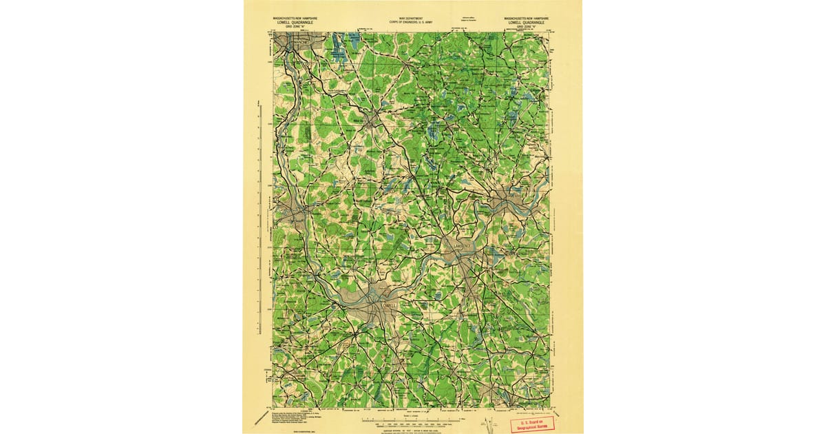1943 Map of Lowell, MA — High-Res | Pastmaps