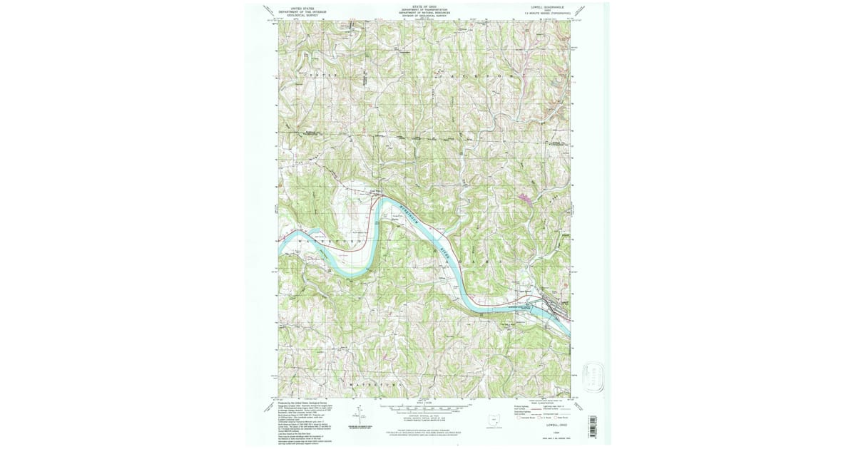 1994 Map of Lowell, OH — High-Res | Pastmaps